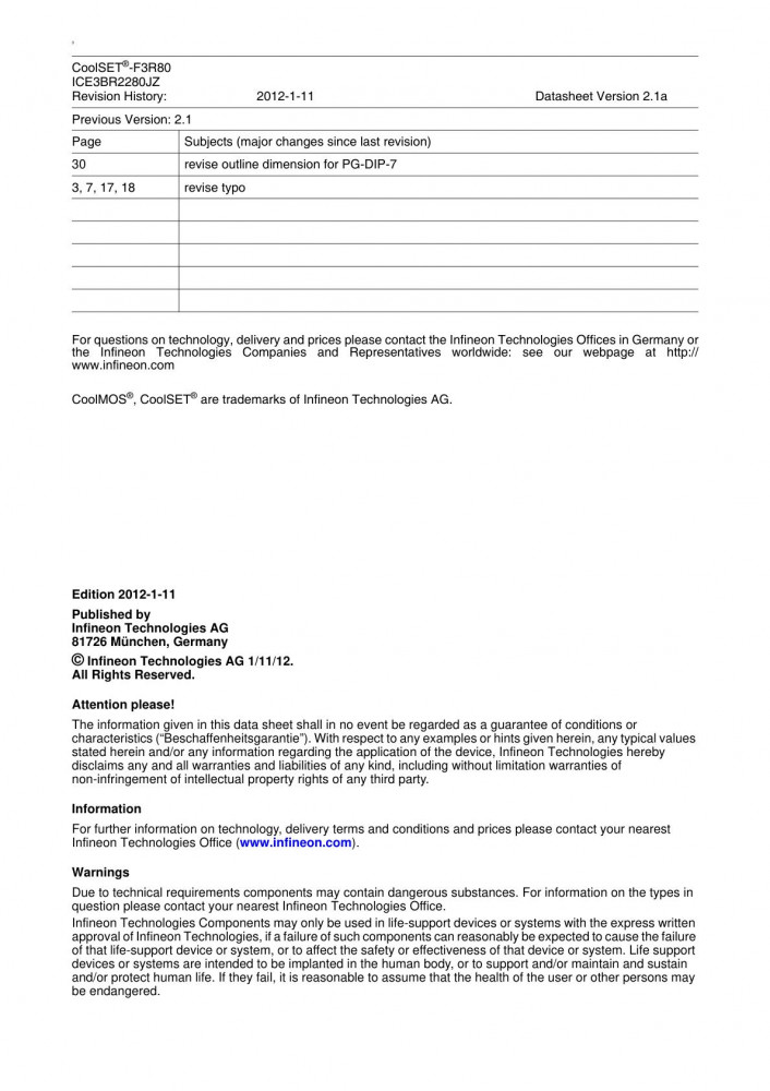 ICE3BR2280JZ datasheet page 2