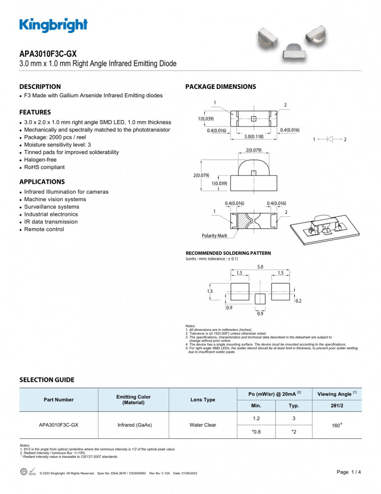 APA3010F3C-GX datasheet page 1