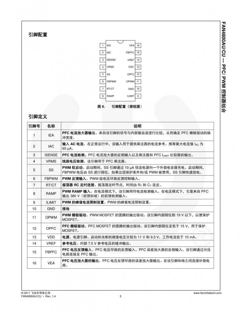FAN4800CU datasheet preview, page 6