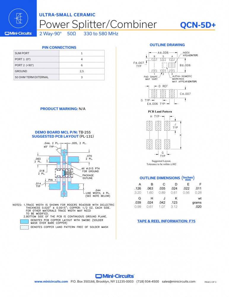 QCN-5D+ datasheet page 2