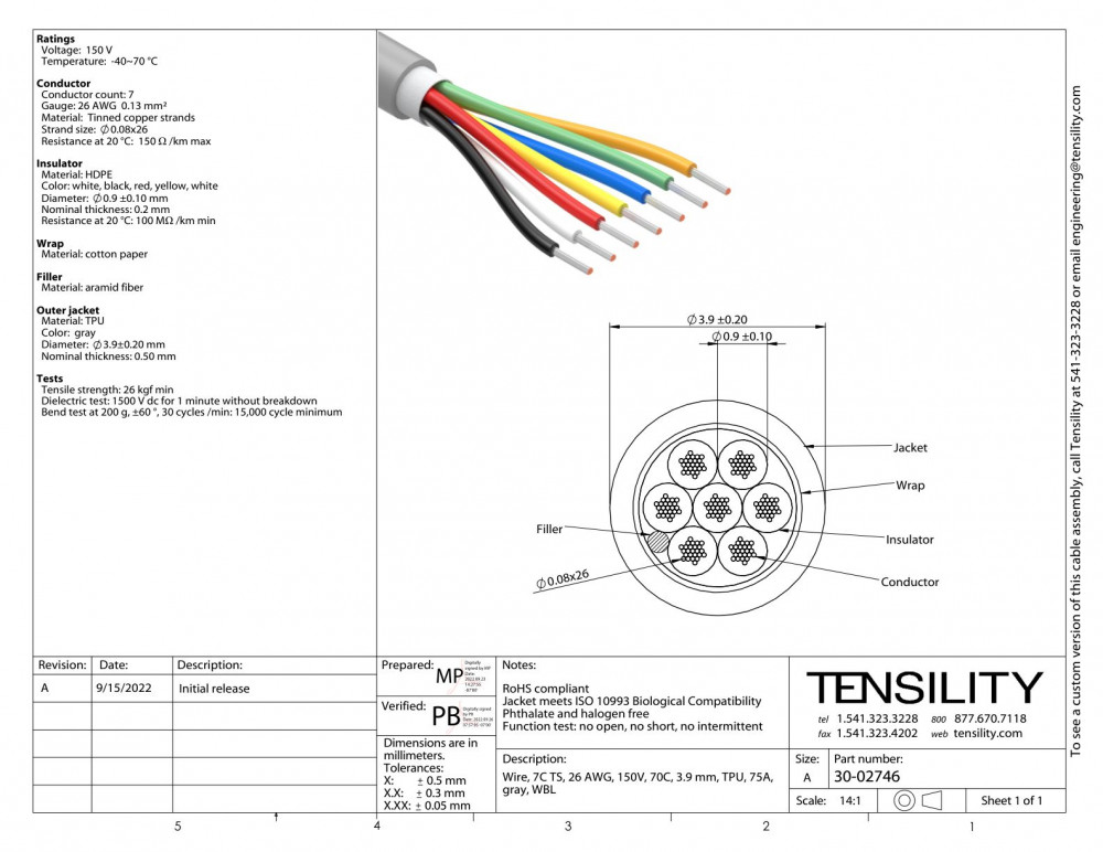 Tensility International 30-02746 product drawing