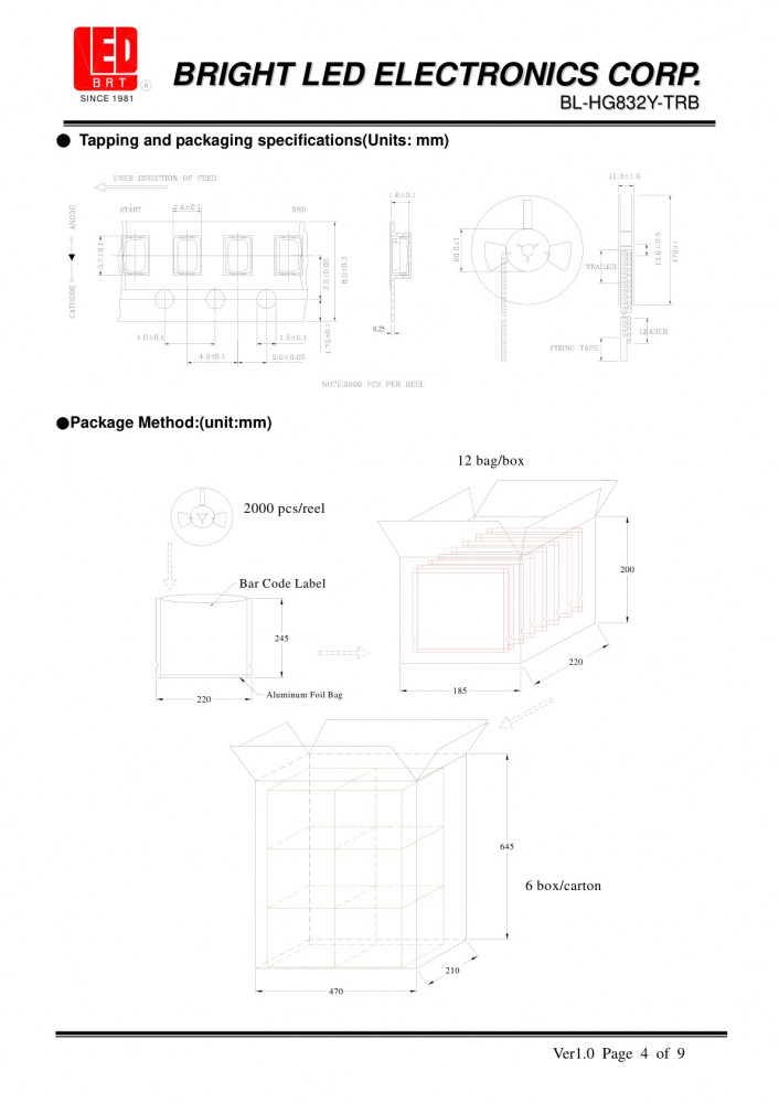 BL-HG832Y-TRB datasheet page 3