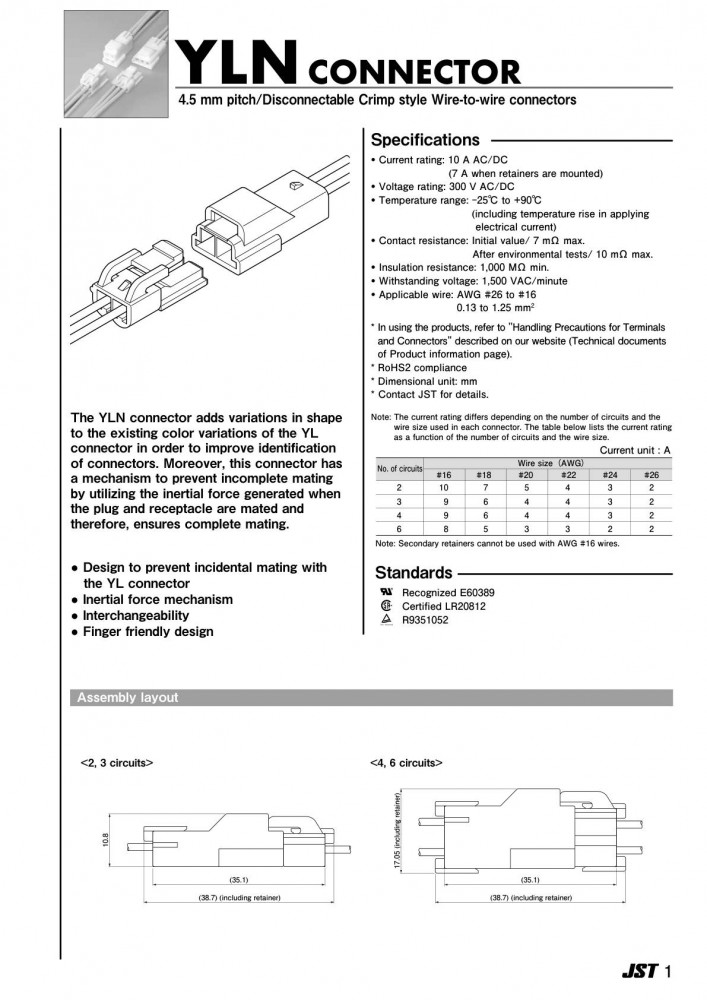SYF-01T-P0.5A technical documentation page 1