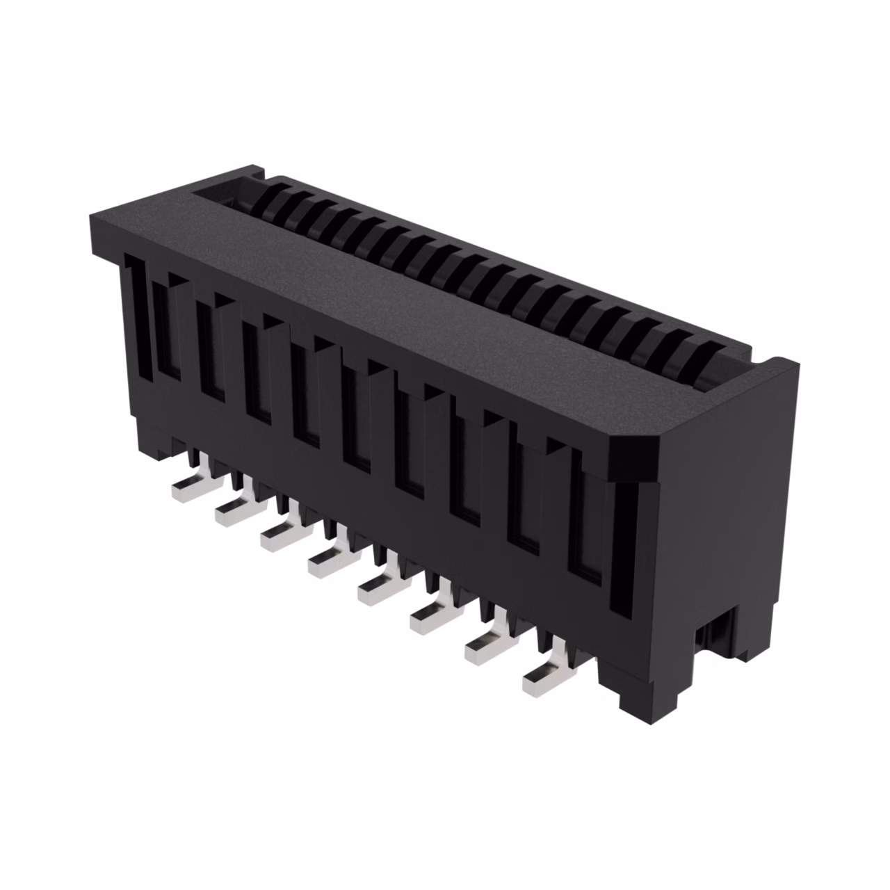 Easy-On FFC/FPC Connector, 0.50mm Pitch, Surface Mount, Vertical, Non-ZIF, Standard Footprint, Tin Bismuth Plating, Short Terminal Type, Black, 17 Circuits for sale