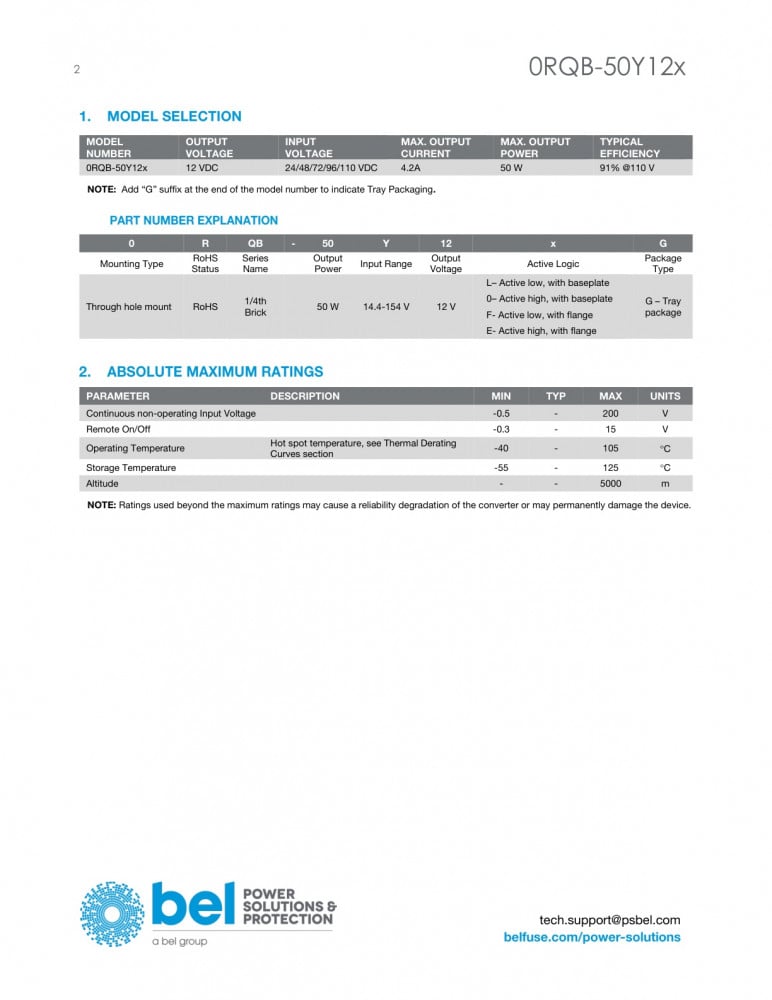 0RQB-50Y120G datasheet page 2