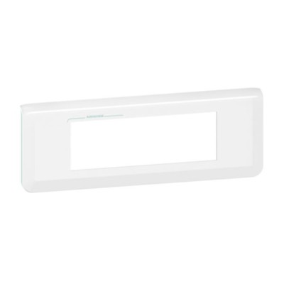 Mosaic - Plate 2x2 modules vertical antimicrobial - White thermoplastic halogen free - Glossy finish snap-on mounting - IK04