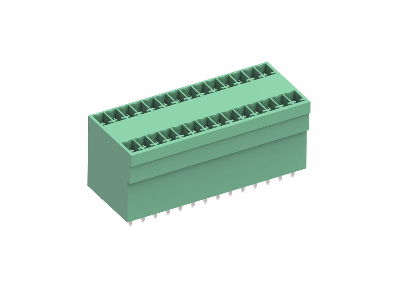 3.81mm Pitch Eurostyle Vertical PCB Header, 2 Rows, 14 Circuits for sale