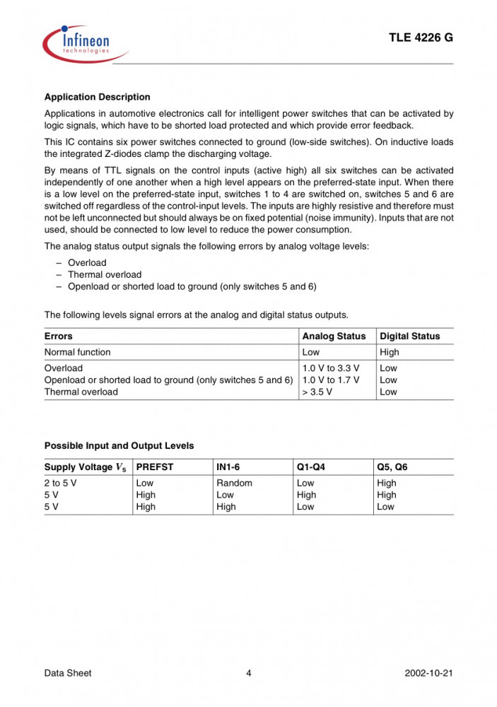 TLE4226G datasheet page 4