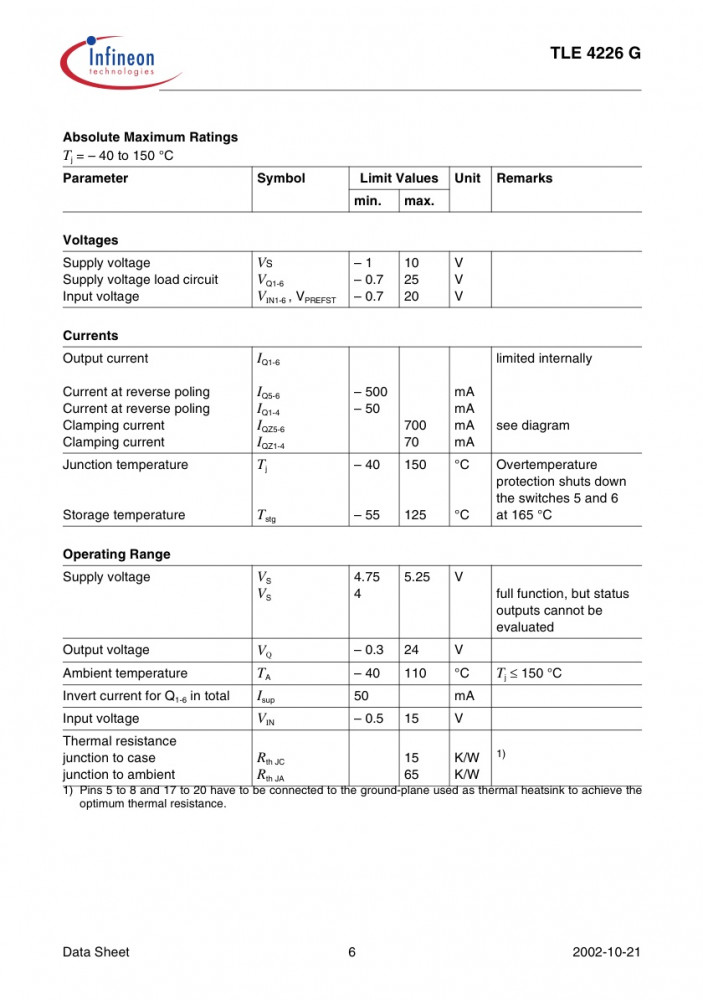 TLE4226G datasheet page 6