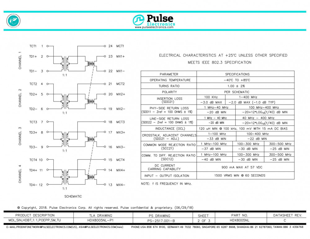 HDX8005NL datasheet page 2