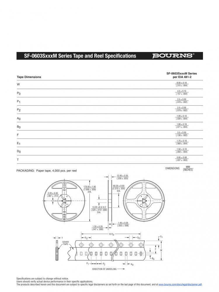 BOURNS SF-0603S400M-2 datasheet page 5