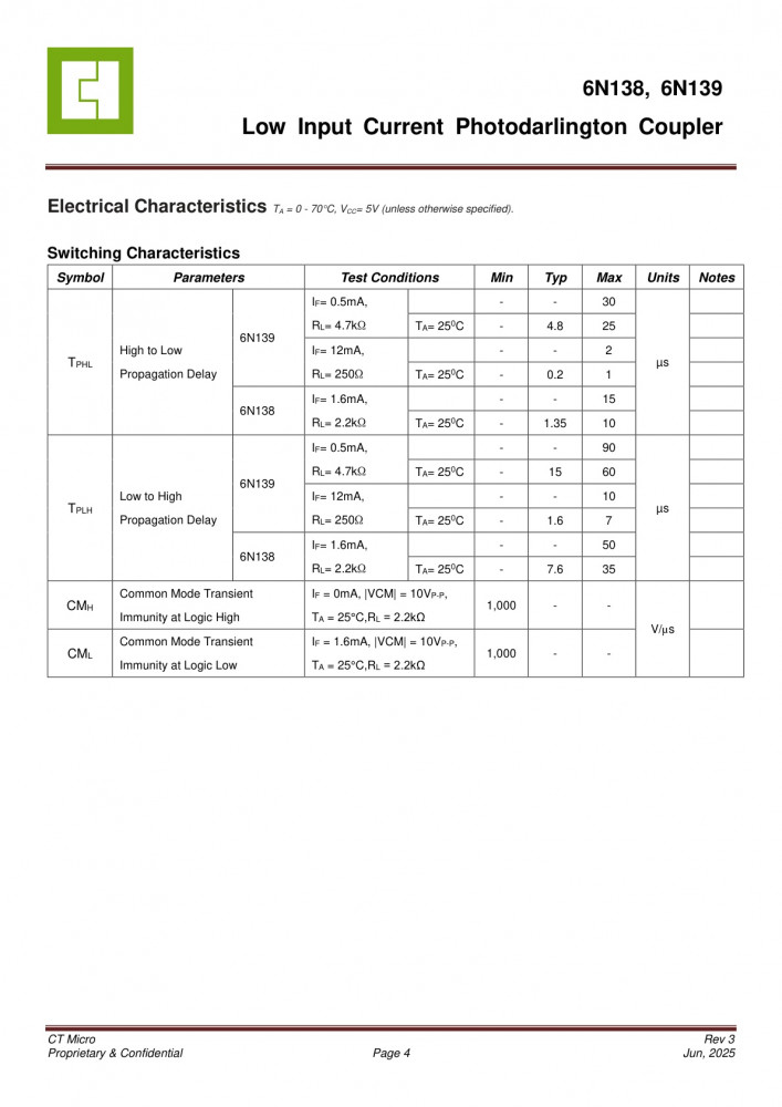 6N138 technical document page 4