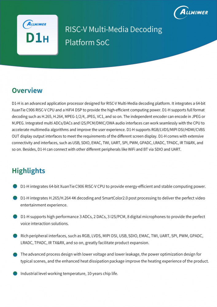 D1-H technical document page 1
