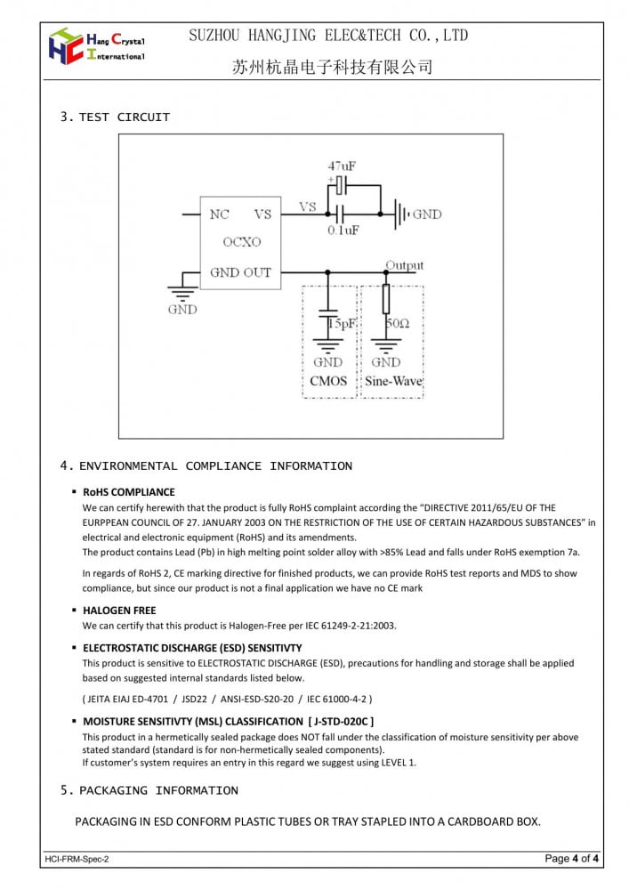 HCI OD14S4-40.000-50GHPNOL datasheet page 4