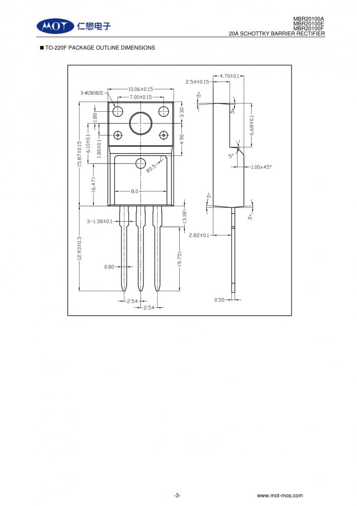 MBR20100E datasheet page 3