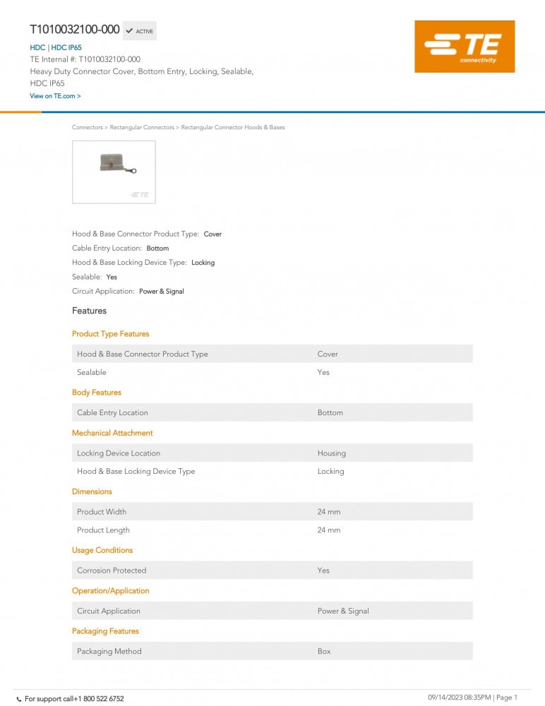 T1010032100-000 technical document page 1