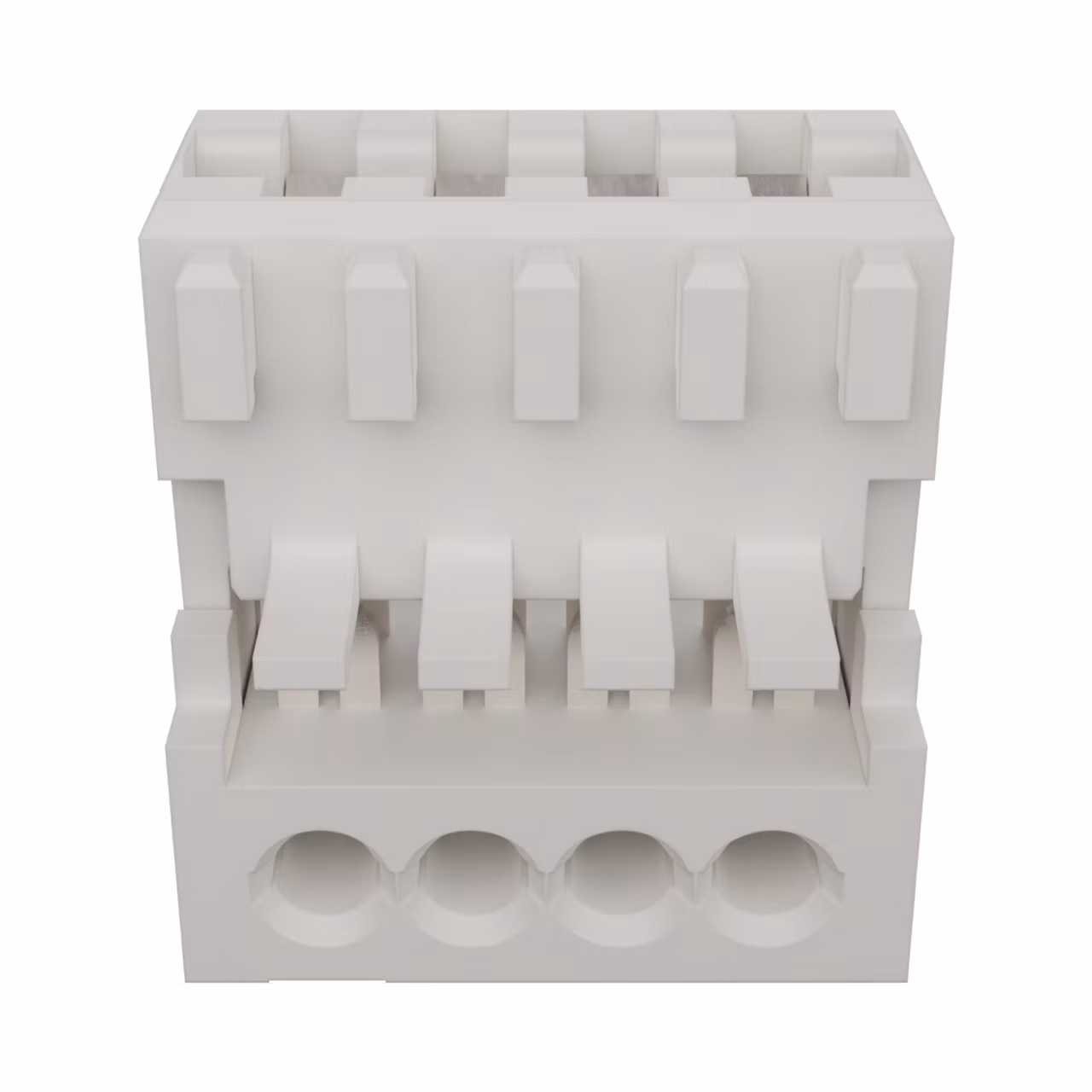 Appli-Mate RAST 2.5 IDT Housing, 2.50mm Pitch, Female, 4 Circuits, Beaded Terminal, All Position Keys, Slotted Endwalls for sale