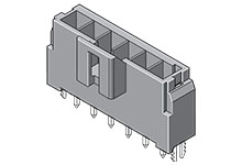 Ultra-Fit Vertical Header, 3.50mm Pitch, Single Row, 6 Circuits, with Solder Clips, 0.76µm Gold (Au) Plating, Glow-Wire Capable, Black for sale
