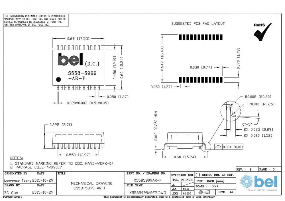 S558-5999-AR-F mechanical drawing