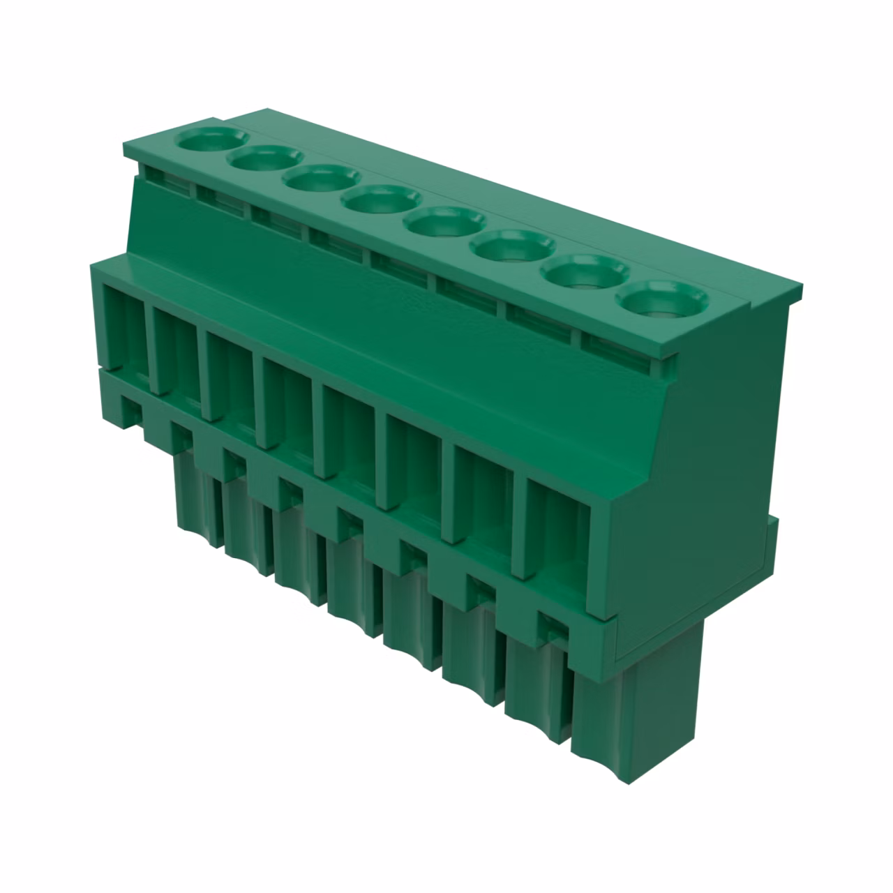 3.50mm Pitch Eurostyle Vertical Plug, with Reverse Imprinting, Rear Wire  Entry, Green Housing, 8 Circuits for sale