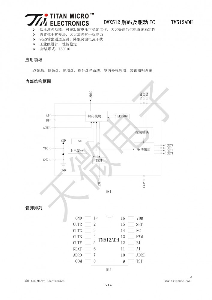 TM512ADH datasheet page 2