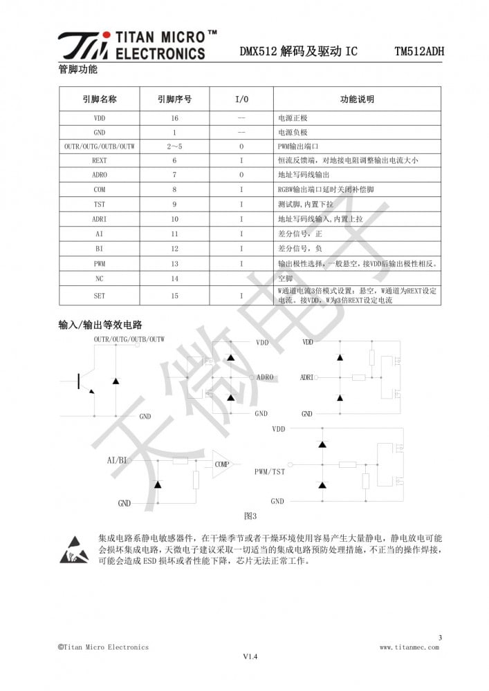 TM512ADH datasheet page 3