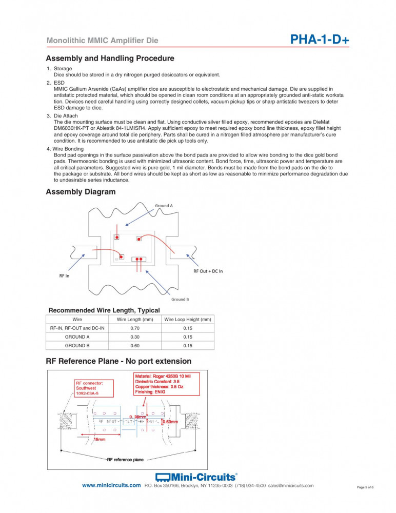 PHA-1-DG+ technical document page 5