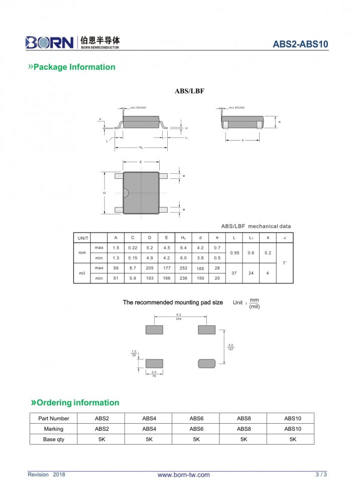 BORN ABS10 datasheet page 3