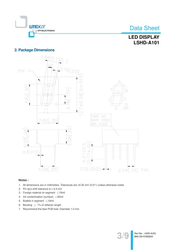 LSHD-A101 datasheet page 4