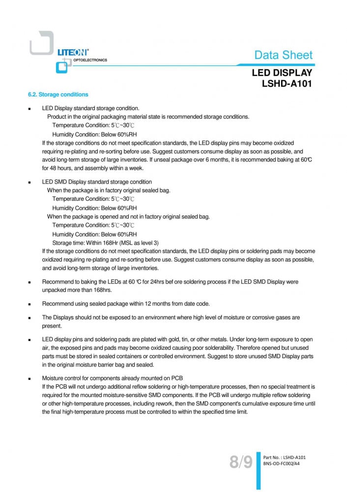 LSHD-A101 datasheet page 9