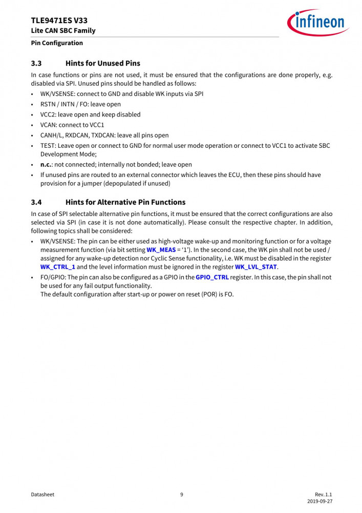 TLE9471ES V33 datasheet page 9
