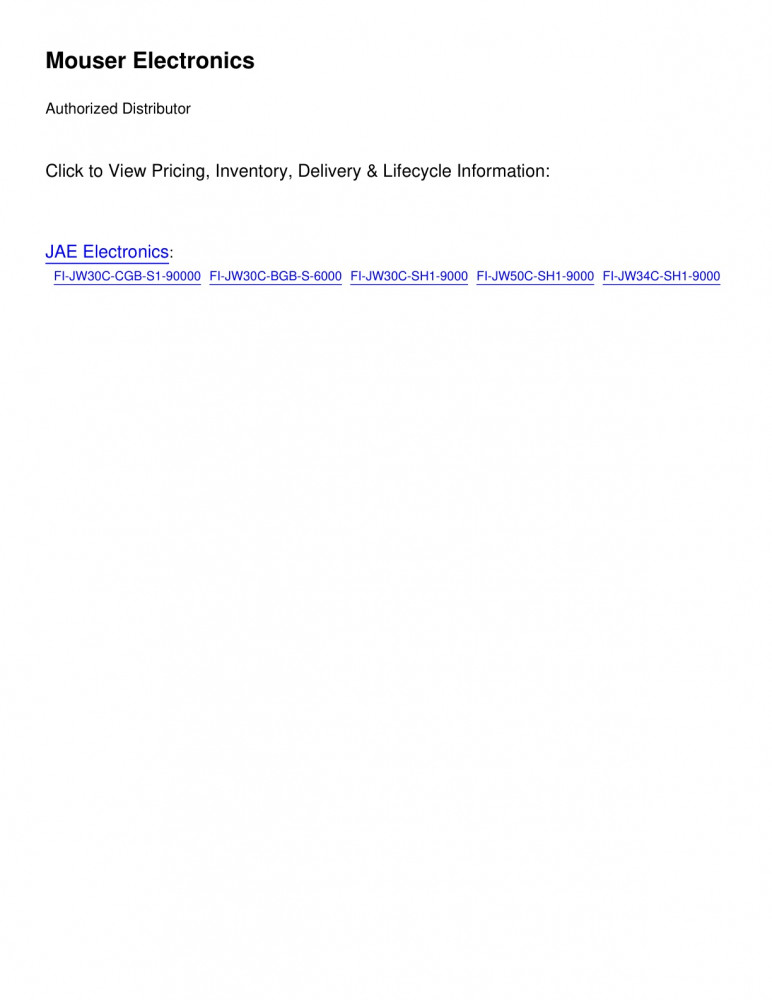 JAE FI-JW34C-SH1-9000 technical document page 2