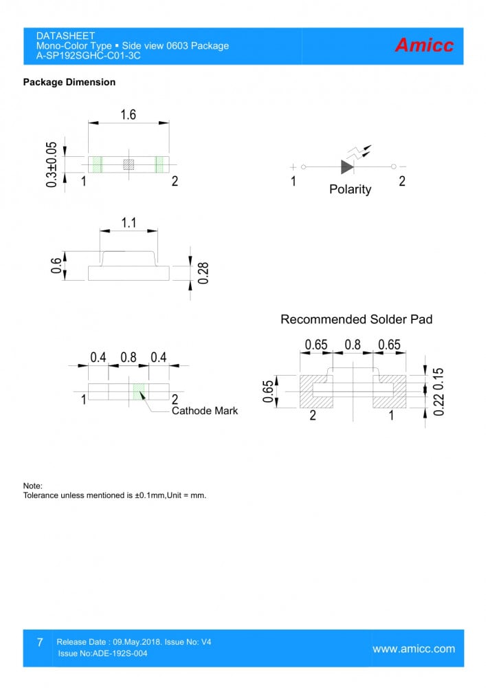 A-SP192SGHC-C01-3C datasheet page 7