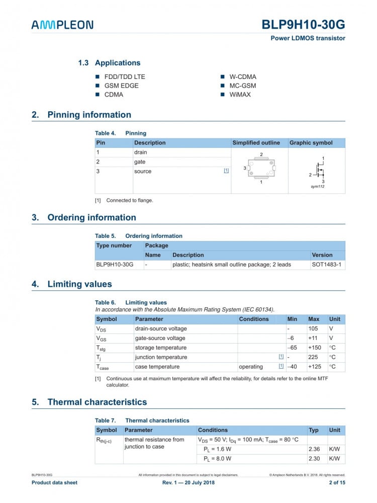 BLP9H10-30GZ datasheet page 2
