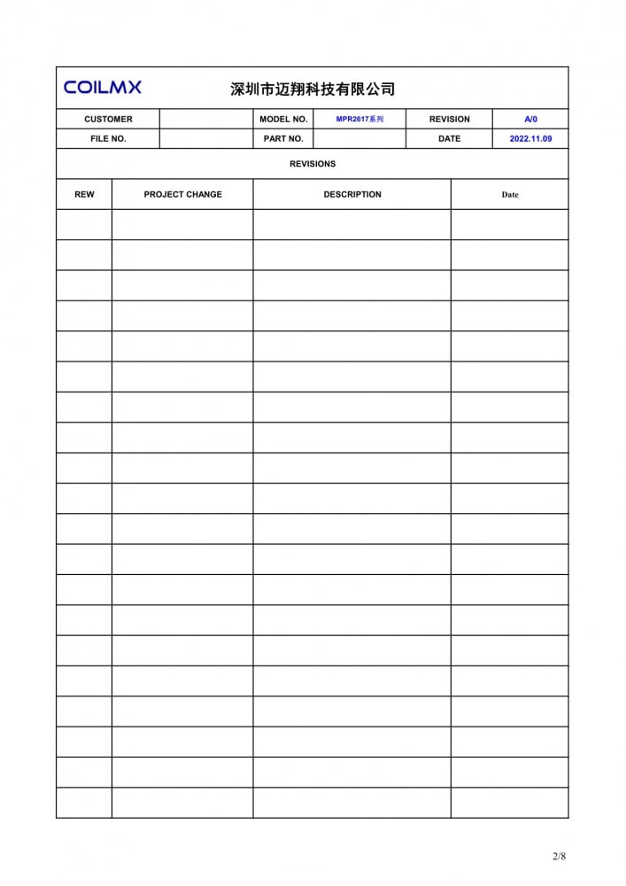 MPR2617-3R3K datasheet page 2