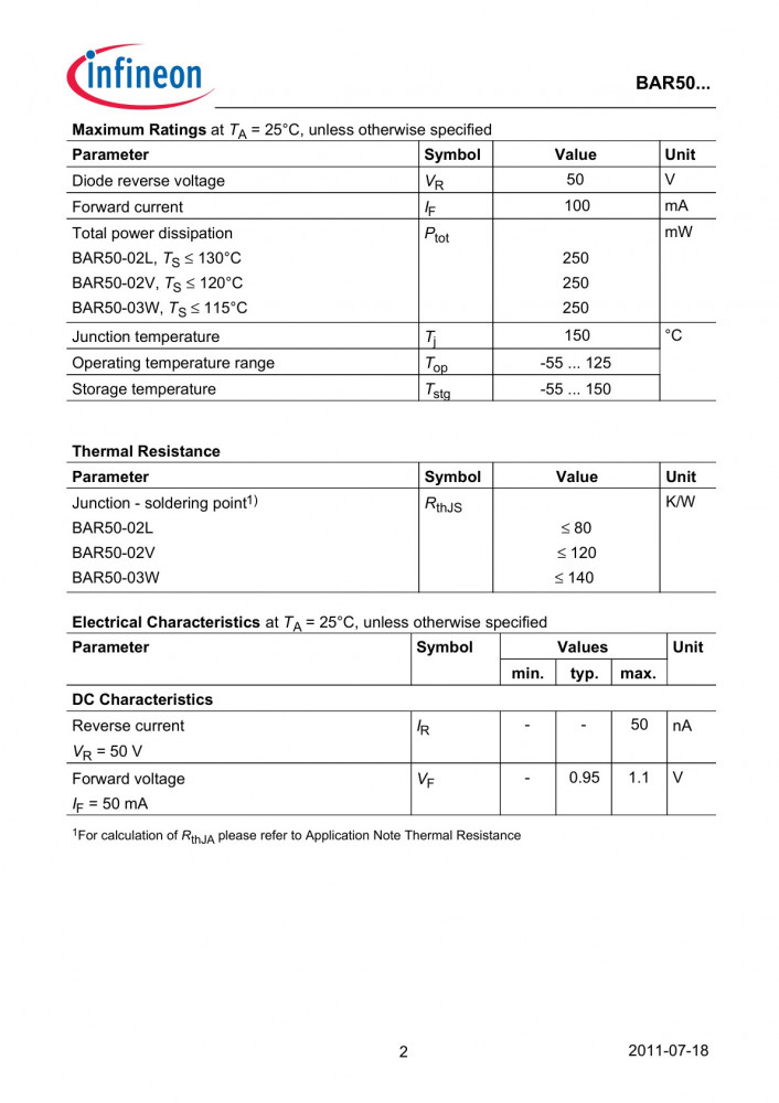 BAR50-03WE6327 technical document page 2