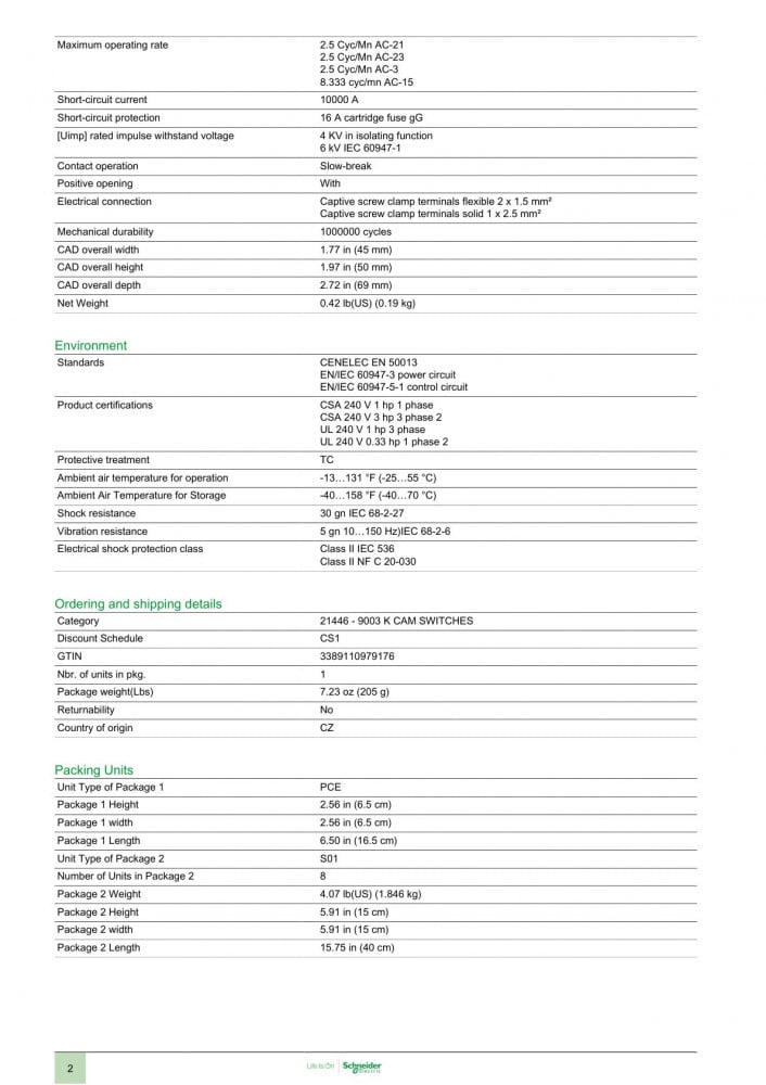 K1F003MCH technical document page 2