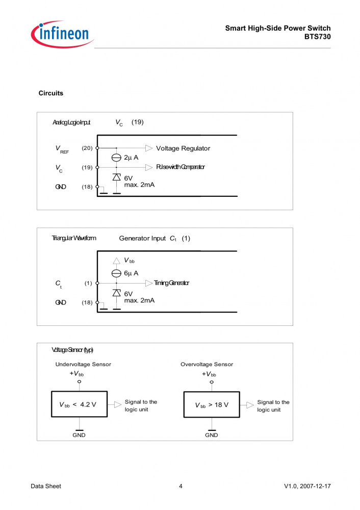BTS730XUMA1 datasheet page 4