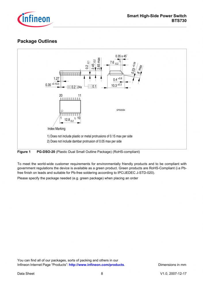 BTS730XUMA1 datasheet page 8