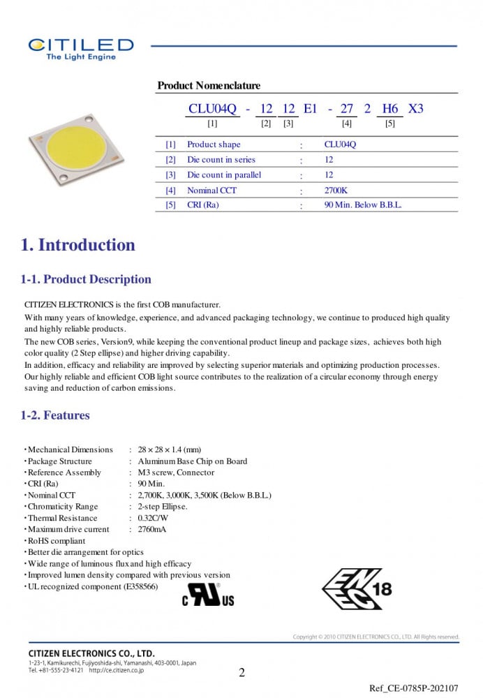 CLU04Q-1212E1-352H6X3 datasheet page 2