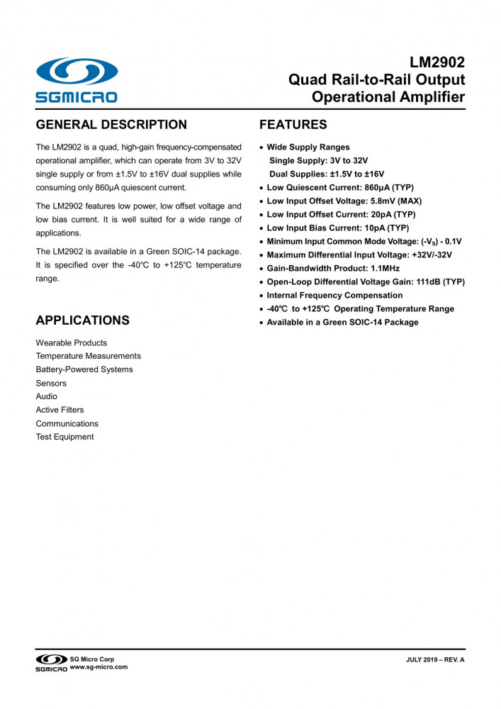 LM2902 datasheet page 1