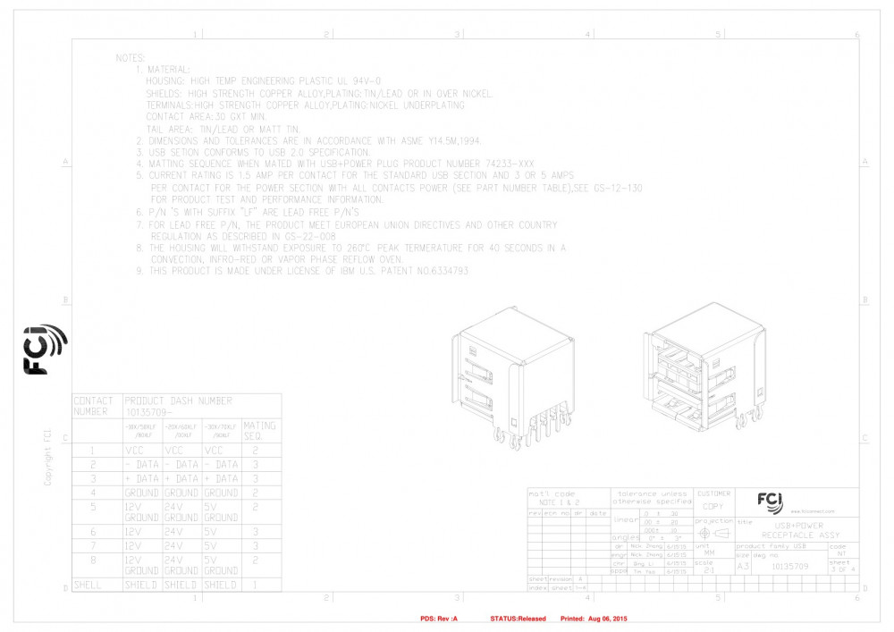 Amphenol 10135709 drawing page 3