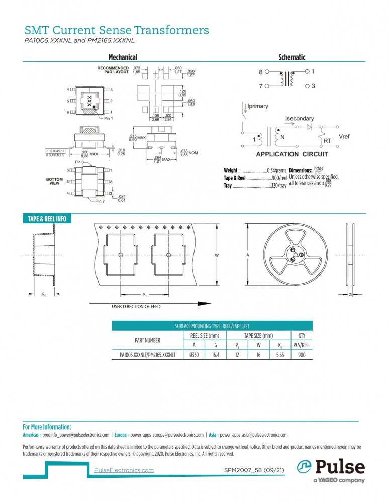 PA1005.050NLT technical document page 2