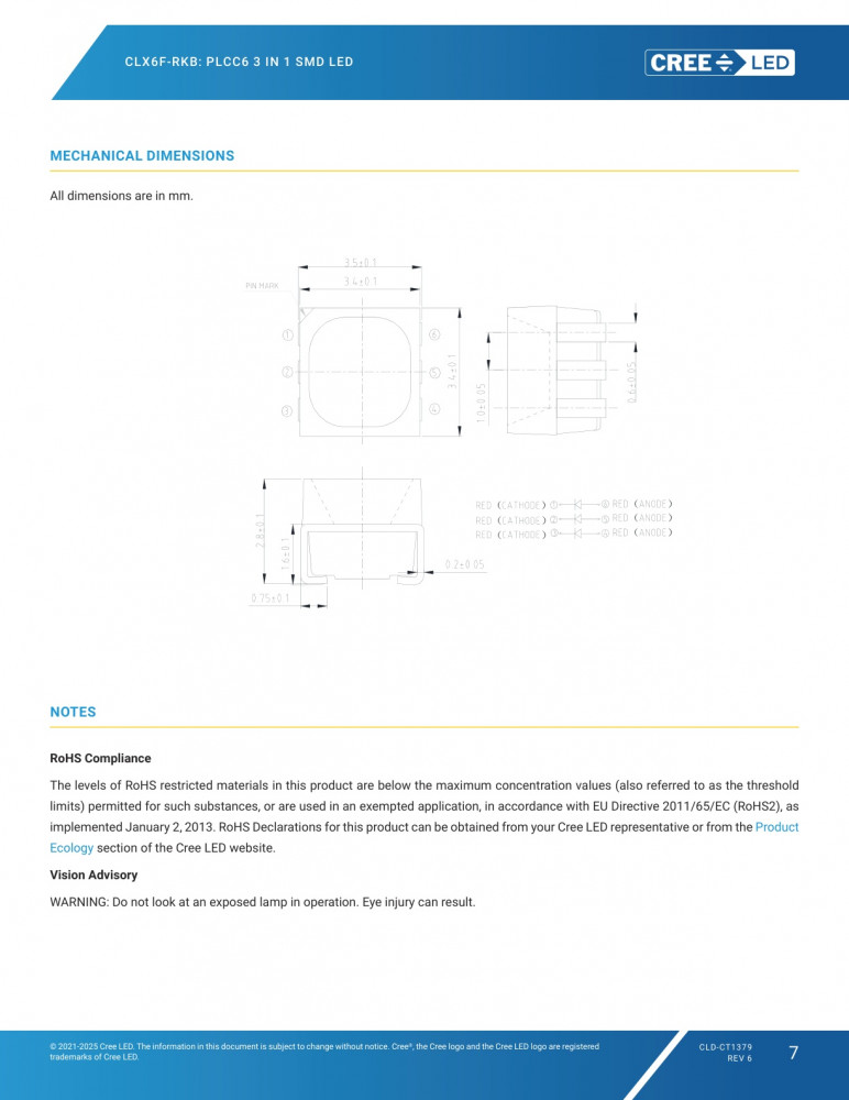 CLX6F-RKB technical document page 7