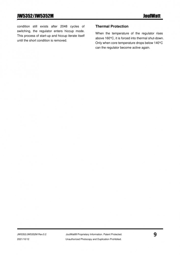 JW5352M datasheet page 9