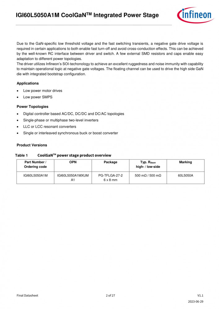 IGI60L5050A1MXUMA1 document page 2