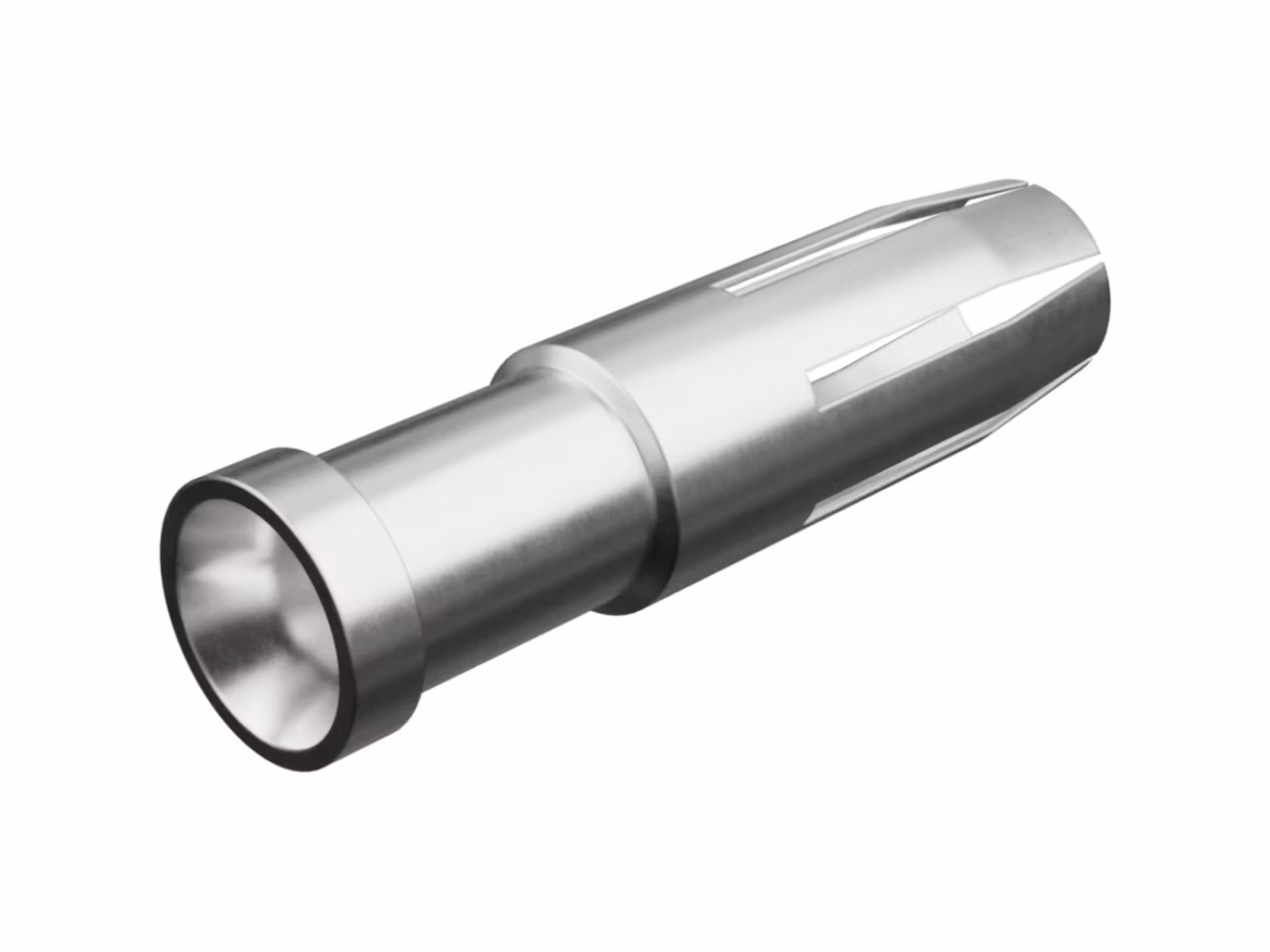 Heavy-Duty Turned Crimp Contact for 40A Inserts and Modules, Female, Silver (Ag) Plated Copper Alloy, 6.00mm² (10 AWG), 100 per Bag for sale