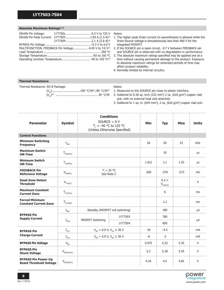 LYT7503D-TL datasheet page 6