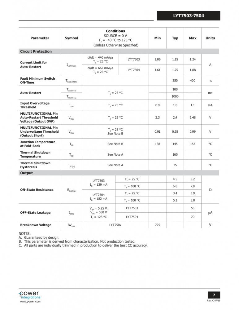 LYT7503D-TL datasheet page 7