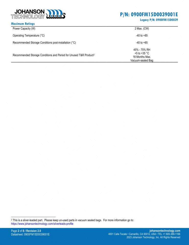 0900FM15D0039E technical document page 2